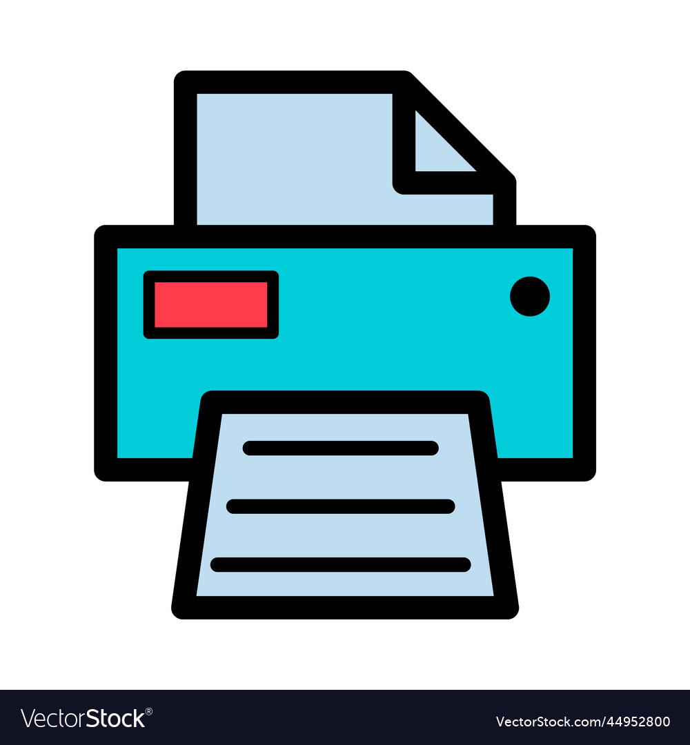 Printer document web icon printout machine Vector Image