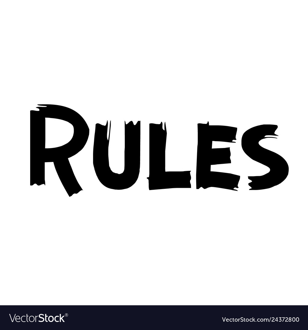Rules label Royalty Free Vector Image - VectorStock