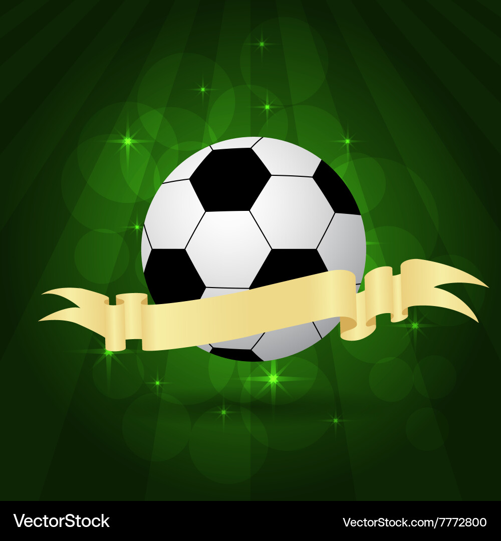 Soccer balls on pitch Royalty Free Vector Image