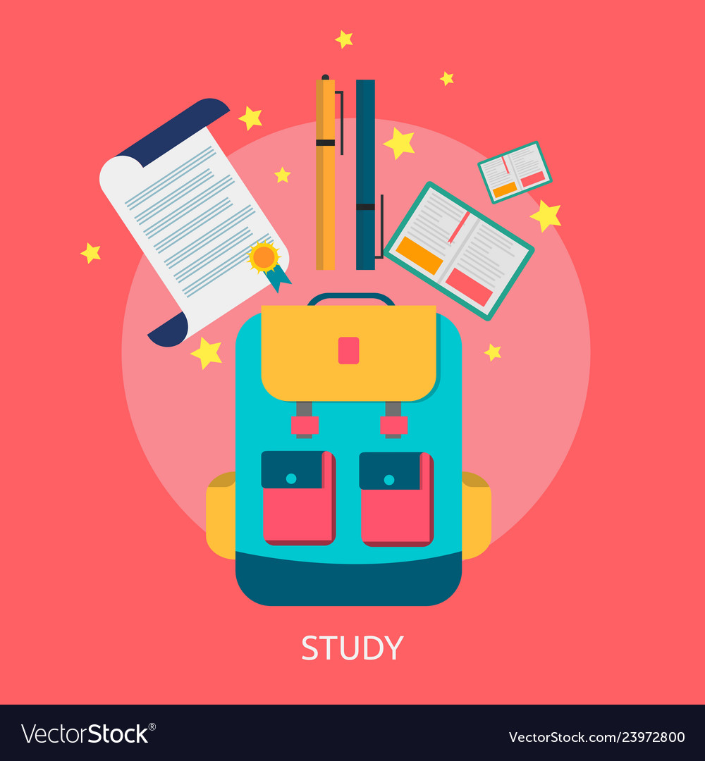 Study conceptual design Royalty Free Vector Image