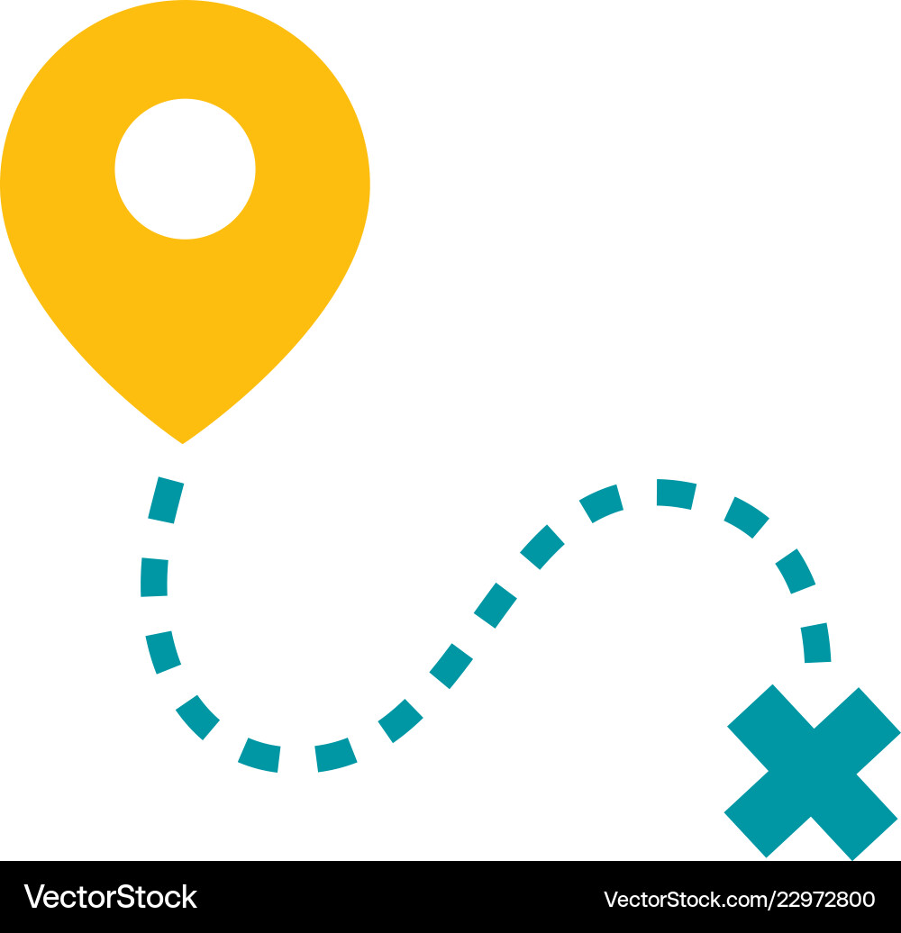 Traveling geolocation sign Royalty Free Vector Image