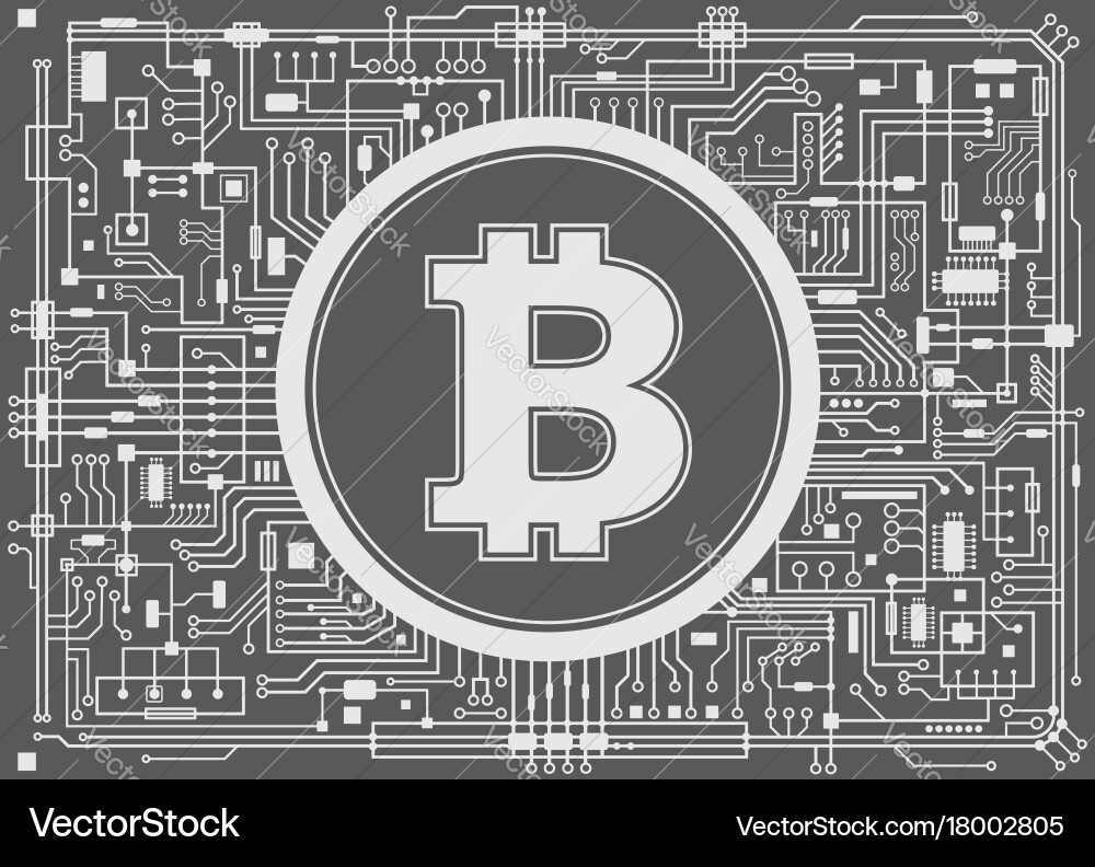 Bitcoin digital currency background Royalty Free Vector