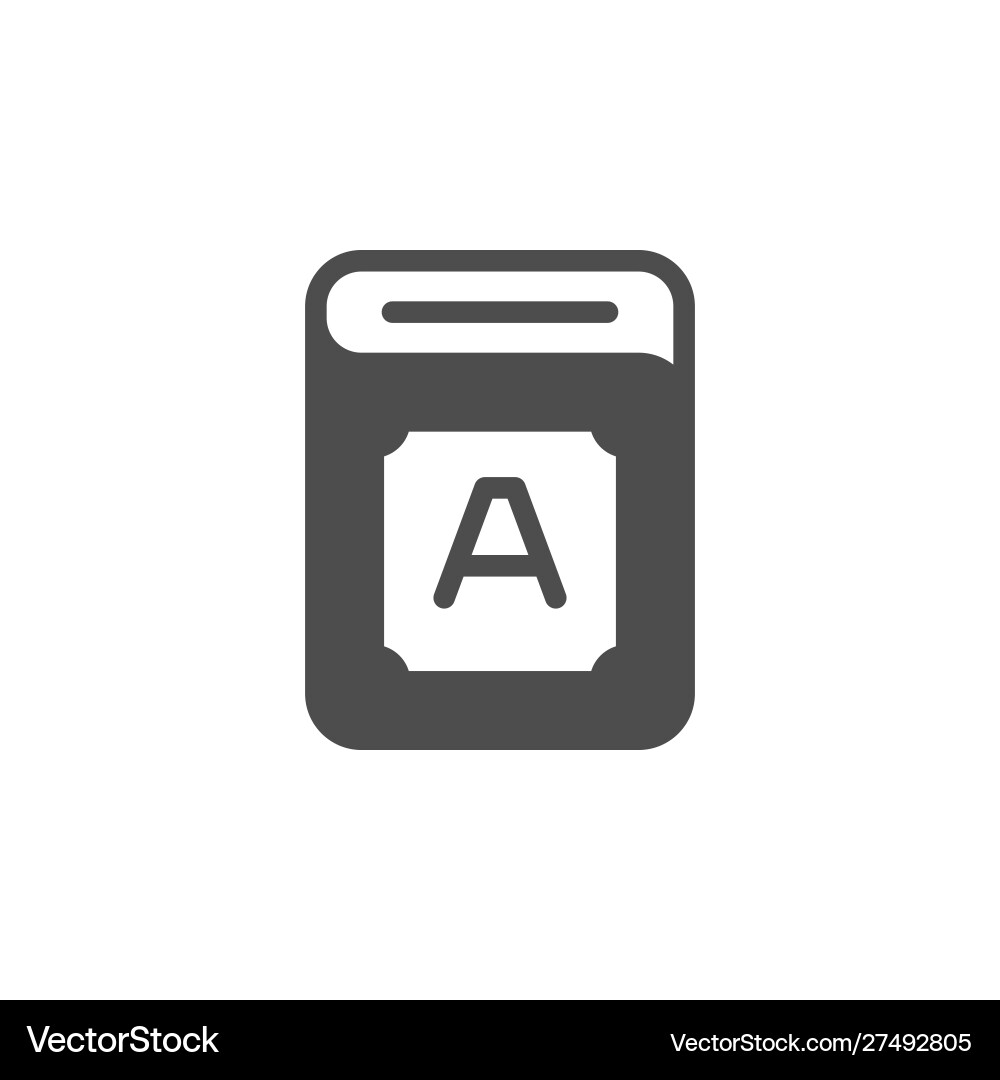 Book glyph icon and education concept Royalty Free Vector
