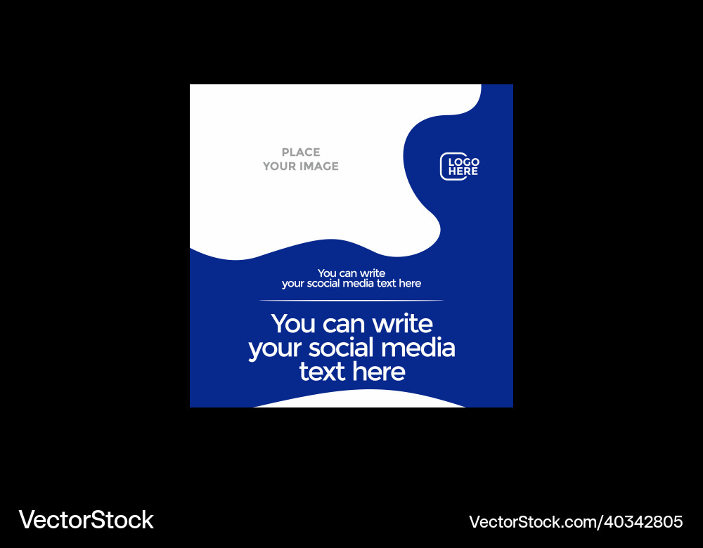 Colorful social media feed post Royalty Free Vector Image