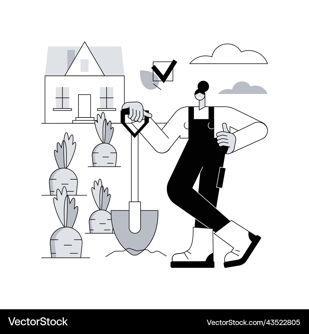 Cultivating the soil abstract concept Royalty Free Vector