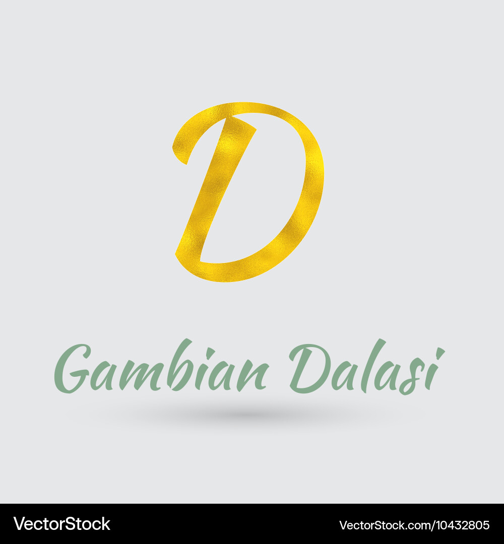 Golden dalasi symbol Royalty Free Vector Image