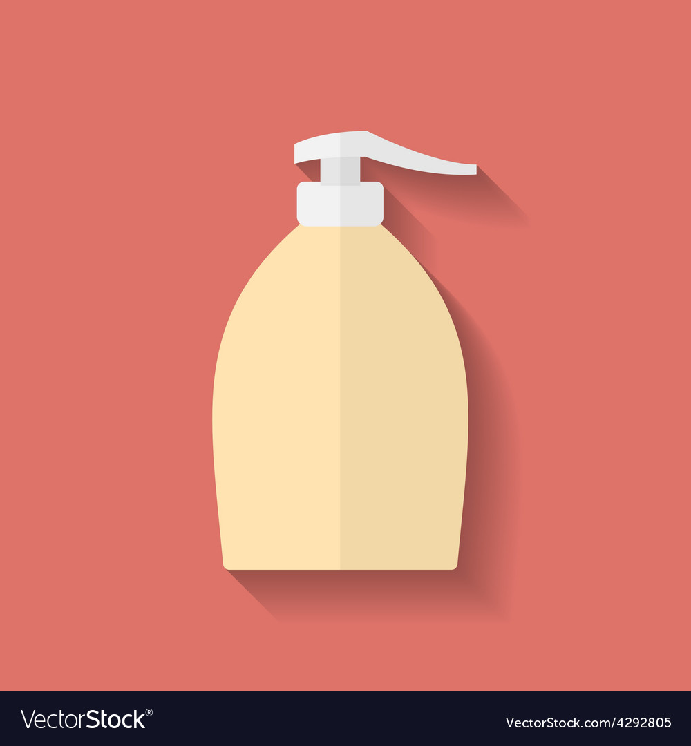 Icon liquid soap flat style Royalty Free Vector Image