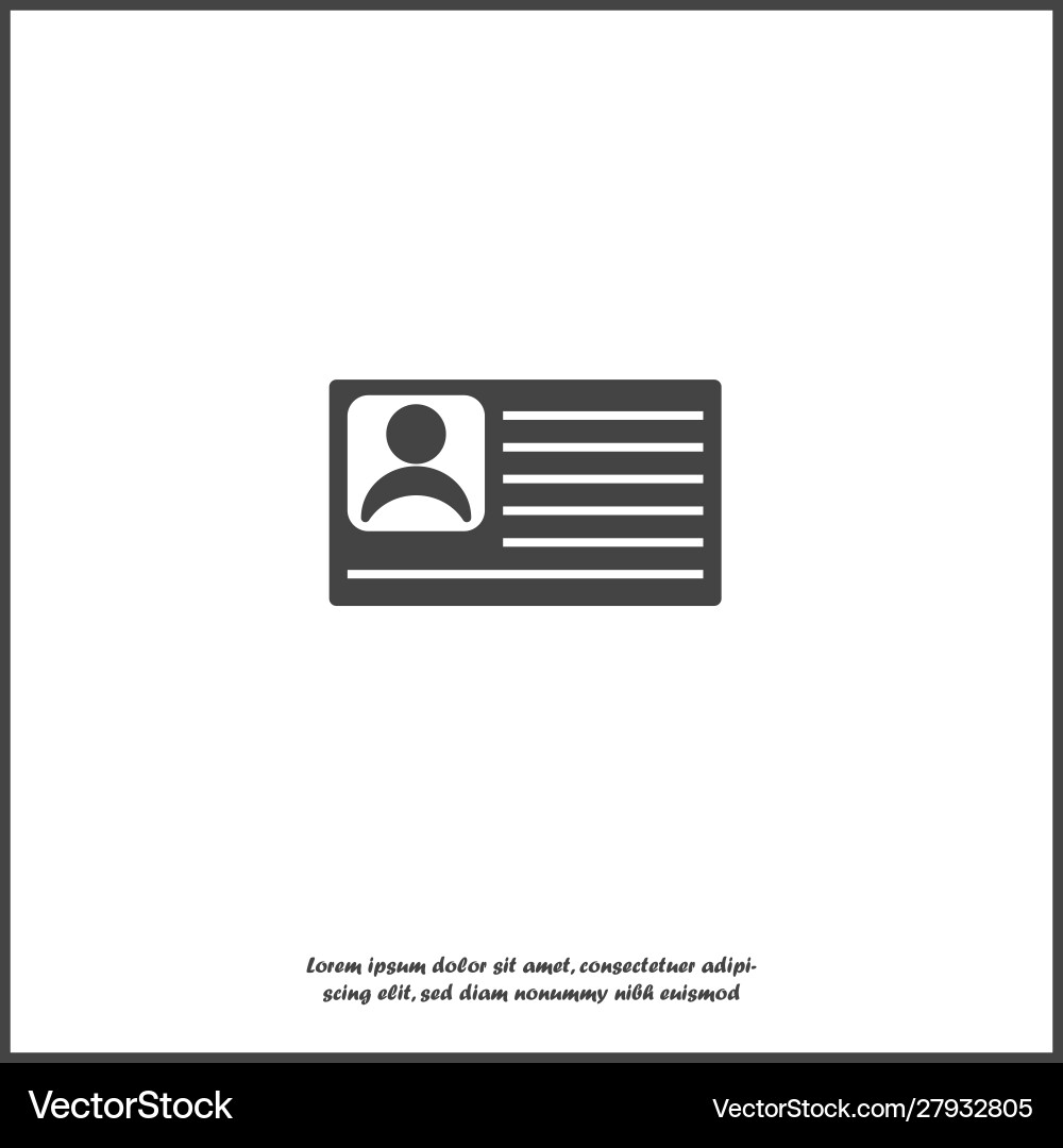 Icon person card customer Royalty Free Vector Image