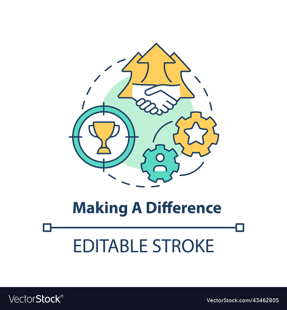 Making difference concept icon Royalty Free Vector Image