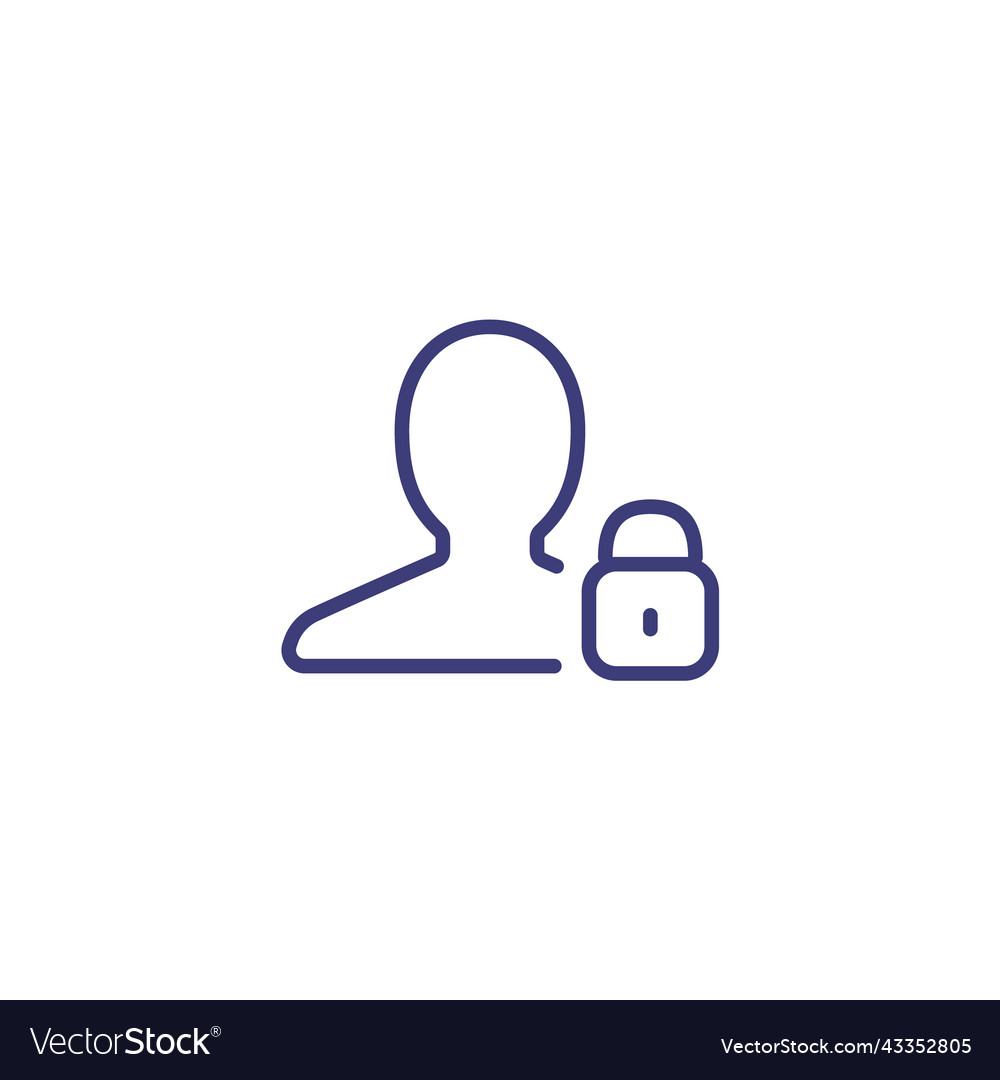 Person lock profile login privacy secure icon Vector Image Person lock profile login privacy secure icon Vector Image