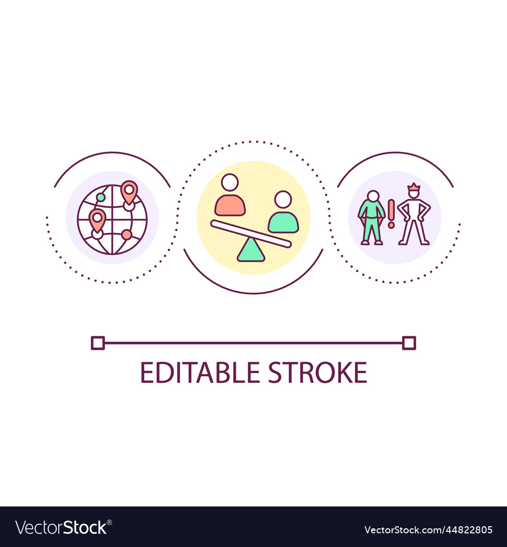 Regional economic development differences loop Vector Image