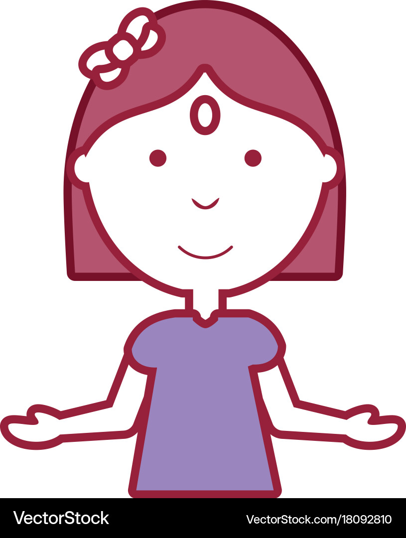 Cartoon girl icon Royalty Free Vector Image - VectorStock