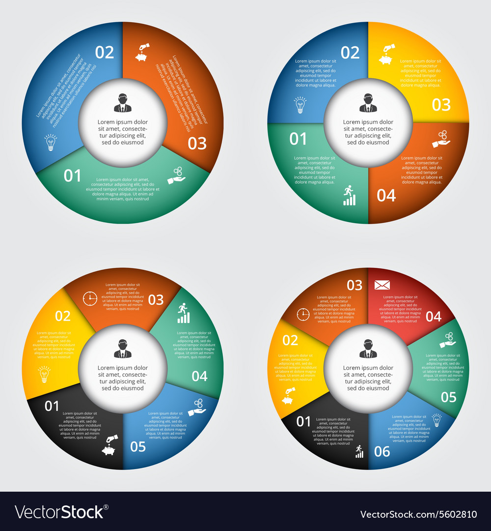 Circle elements for infographic Royalty Free Vector Image
