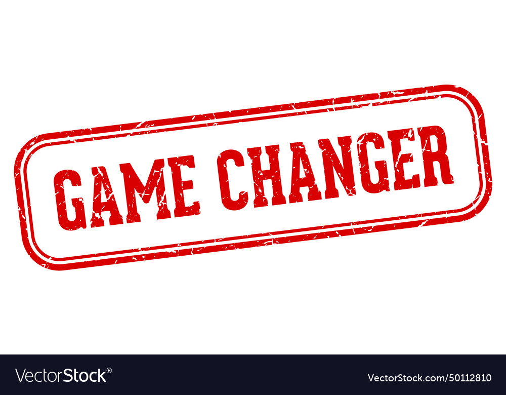 Game changer stamp rectangular Royalty Free Vector Image