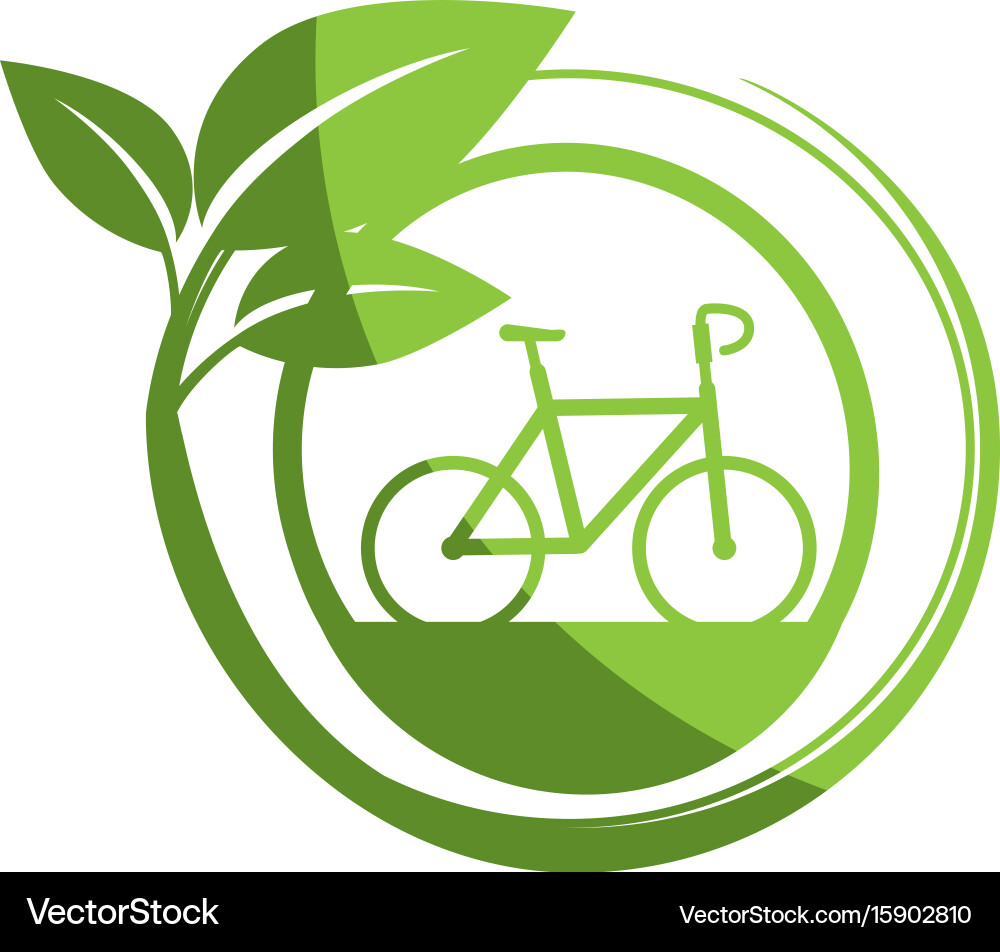 Isolated bicycle round icon Royalty Free Vector Image