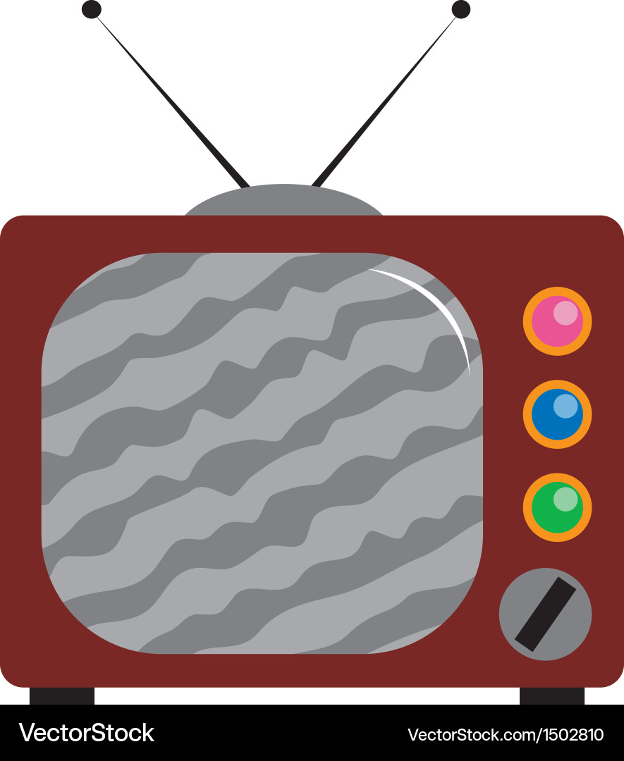 Isolated of old tv Royalty Free Vector Image - VectorStock