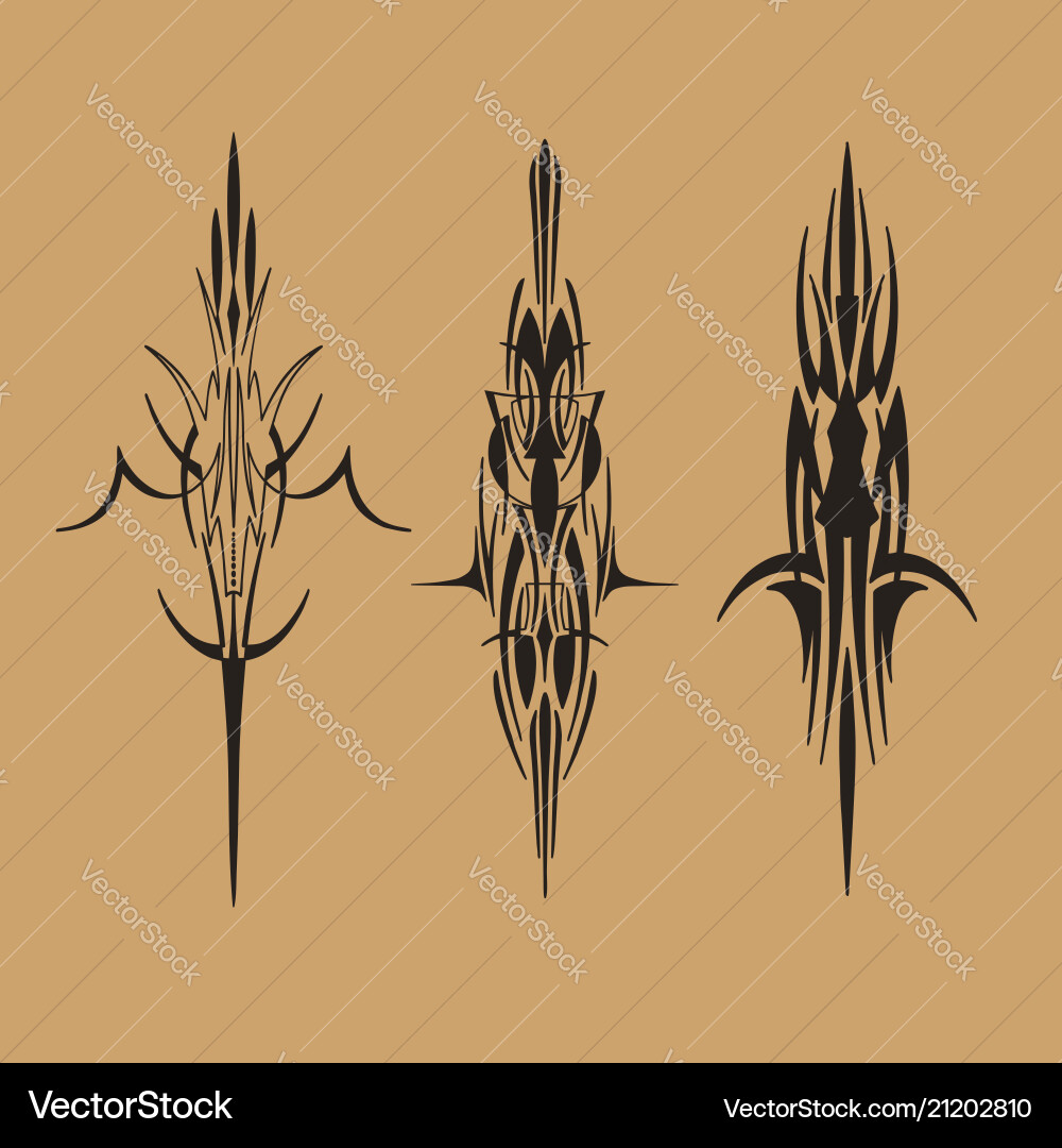 Pinstripe graphics car racing vehicle Royalty Free Vector