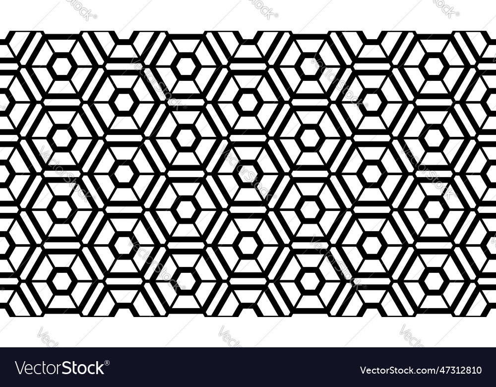 Seamless hexagons grid pattern Royalty Free Vector Image