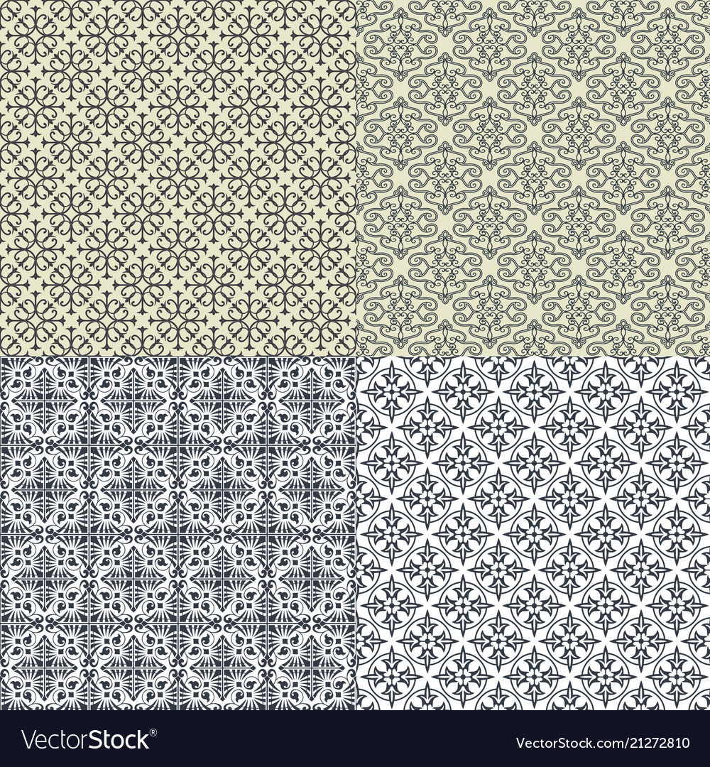 Set of seamless pattern Royalty Free Vector Image