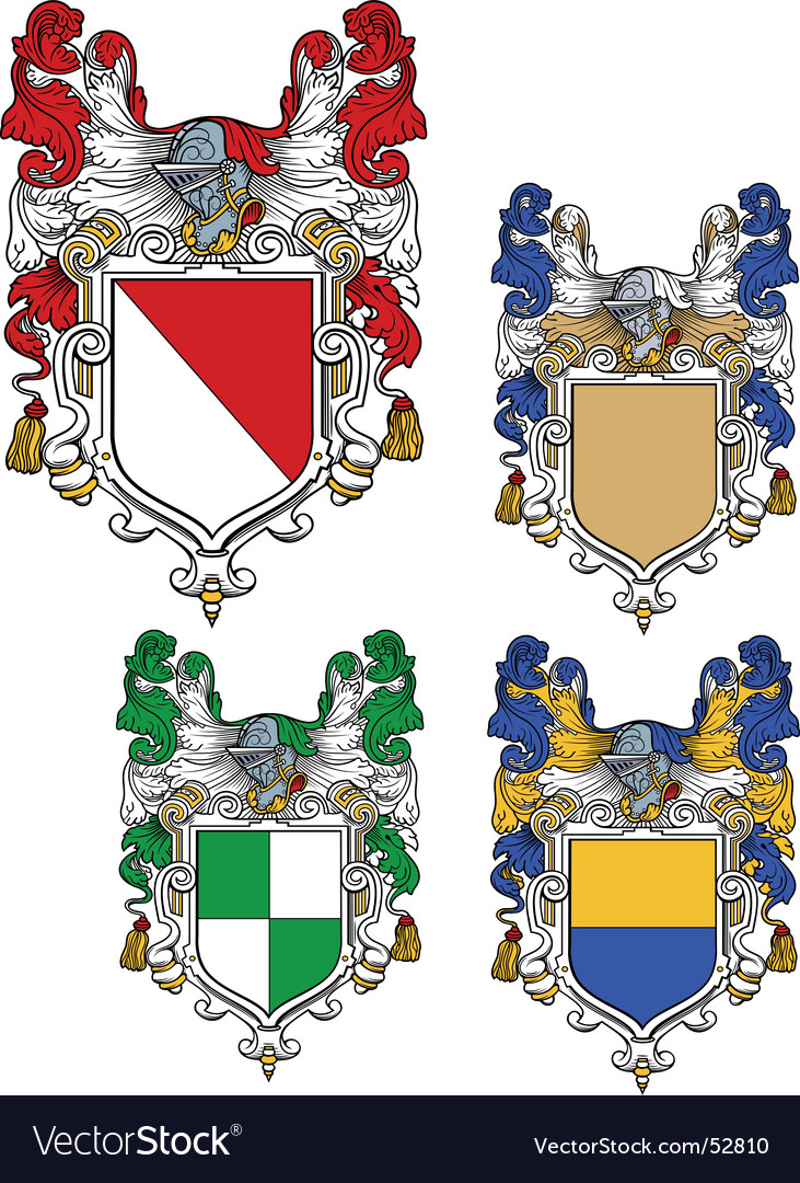 Shields emblems Royalty Free Vector Image - VectorStock