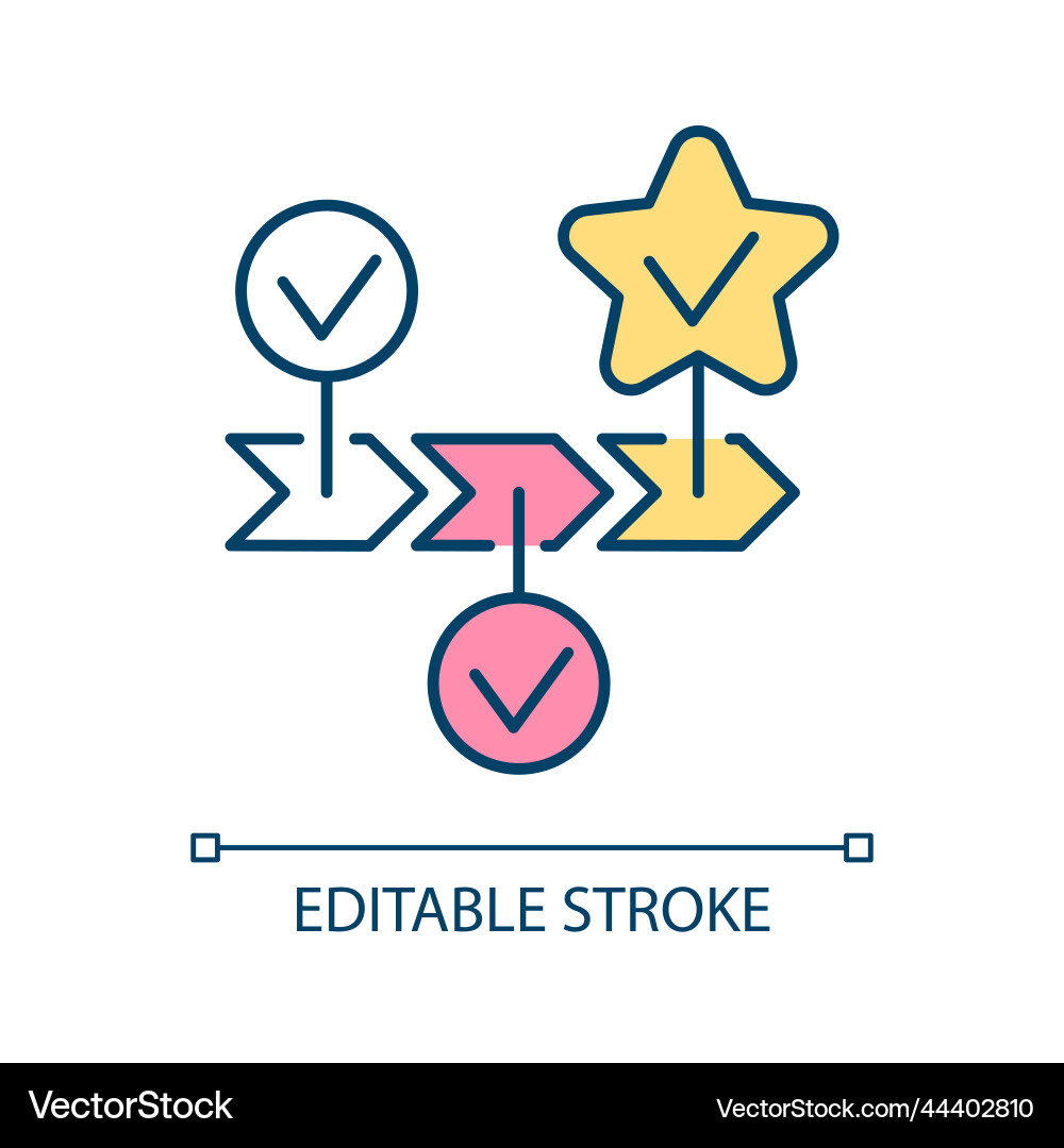 Strategic direction rgb color icon Royalty Free Vector Image