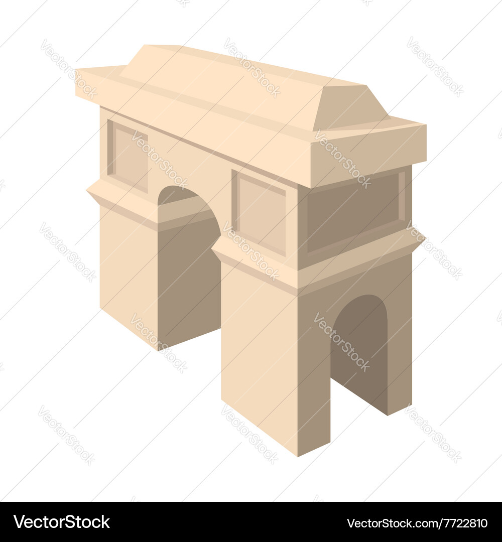Triumphal arch icon cartoon style Royalty Free Vector Image