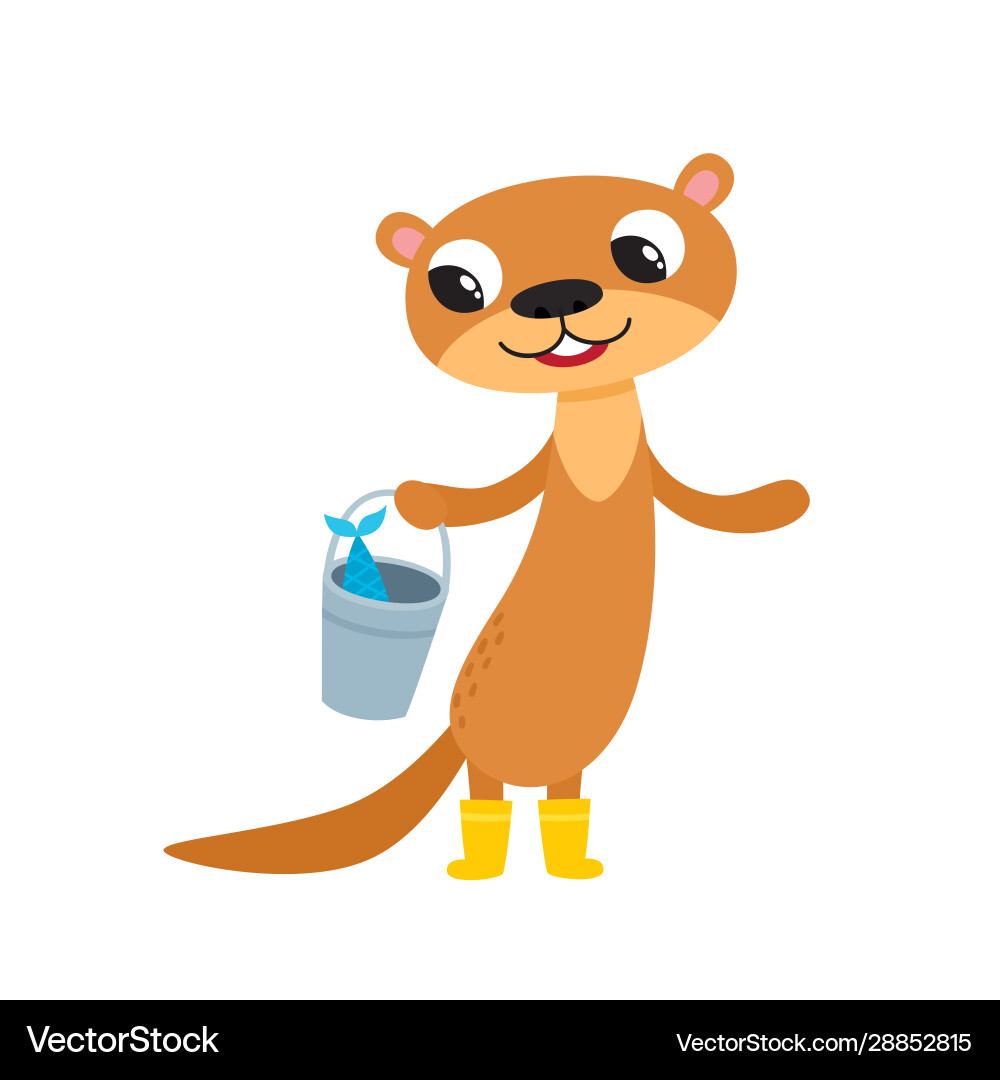 Cartoon animal - otter Royalty Free Vector Image