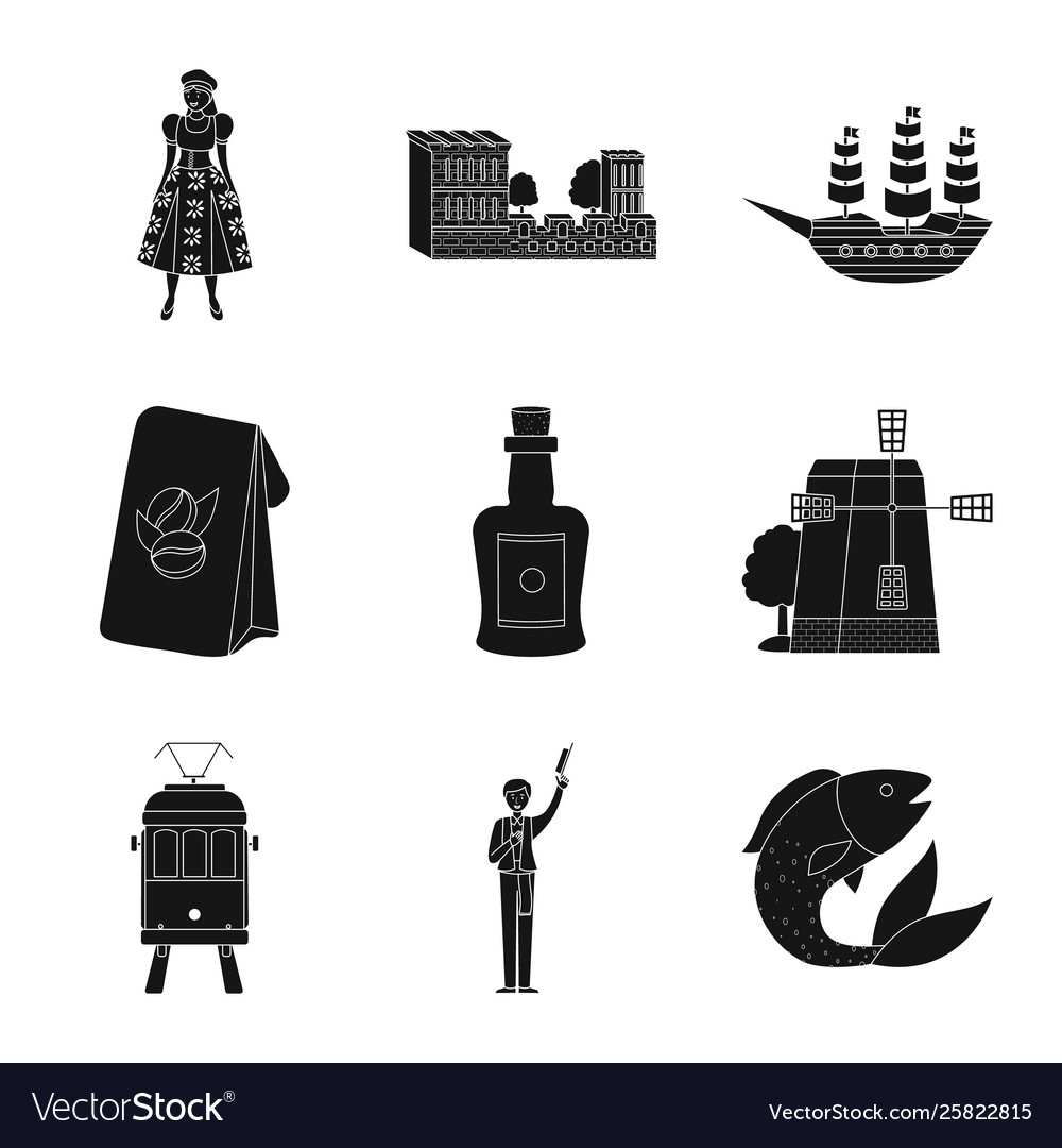 Design and country symbol collection Royalty Free Vector