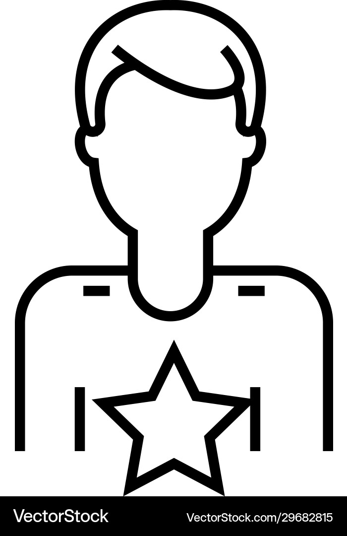 Effective manager line icon concept sign outline Vector Image