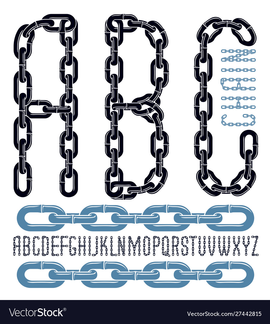 Font trendy typescript can be used in poster Vector Image