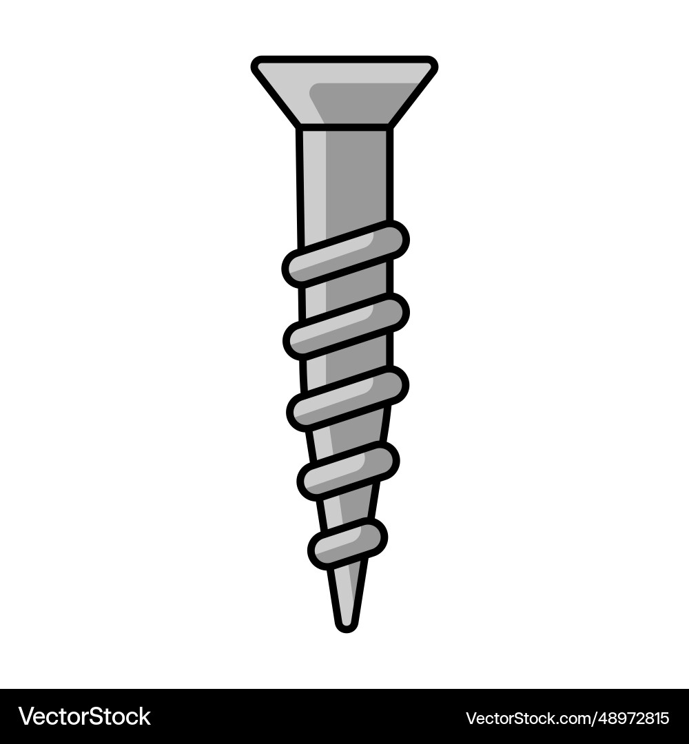 Of self tapping screw repair working Royalty Free Vector
