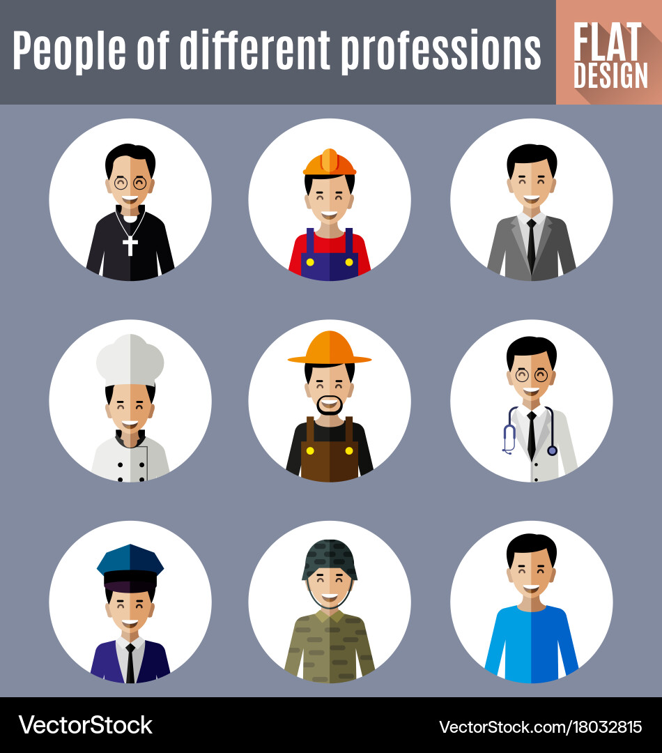 People of different professions Royalty Free Vector Image
