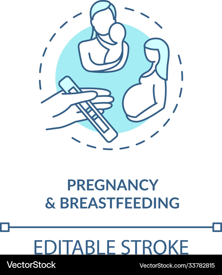 Pregnancy and breastfeeding concept icon Vector Image
