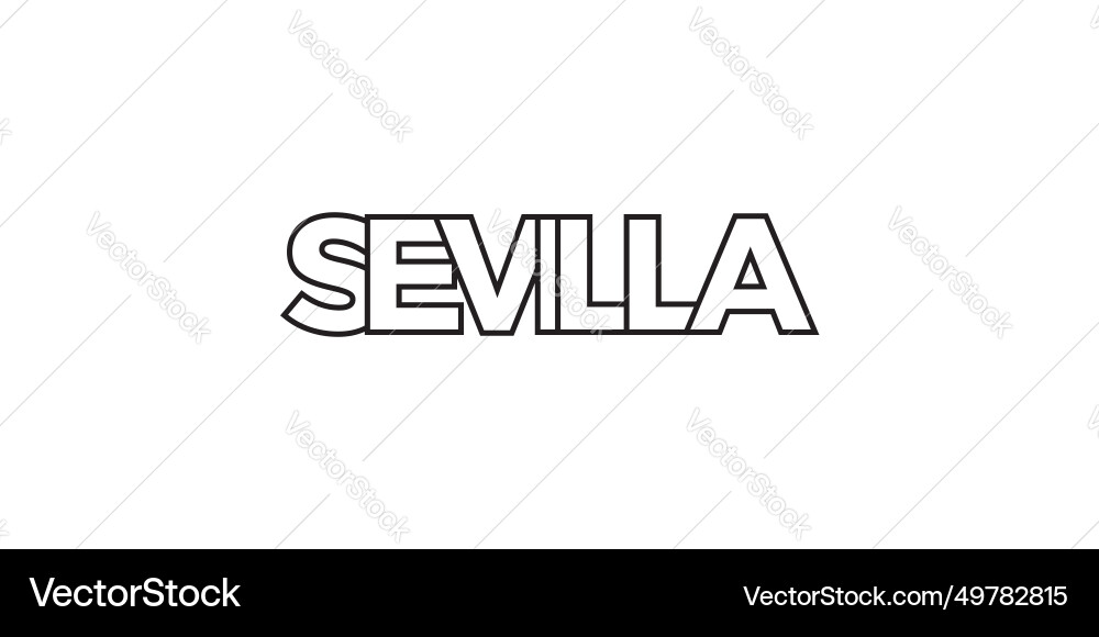 Sevilla in the spain emblem design features Vector Image