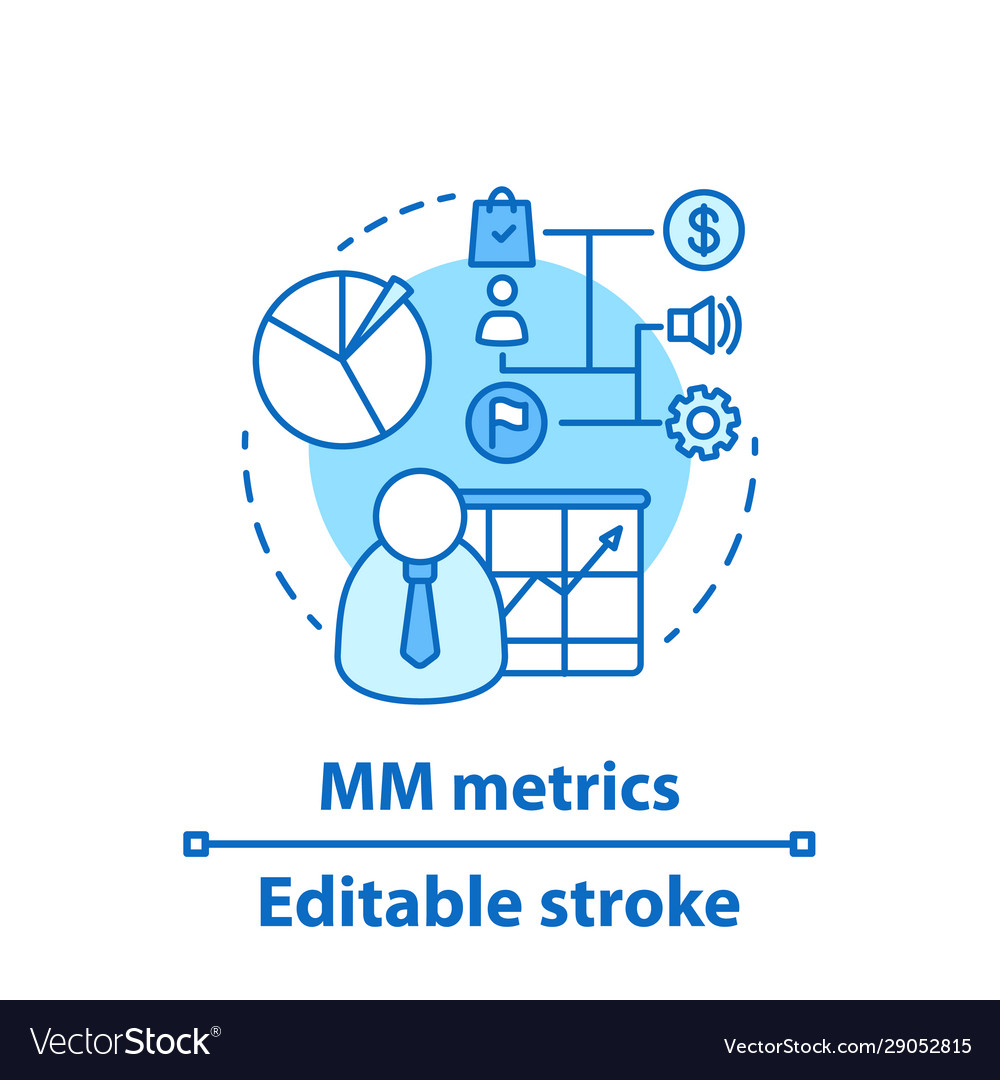 Smm metrics concept icon Royalty Free Vector Image Smm metrics concept icon Royalty Free Vector Image