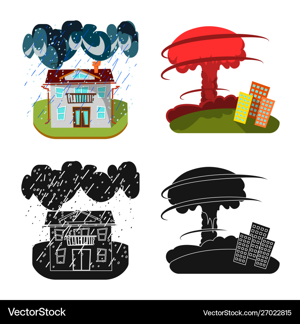 Weather and distress logo Royalty Free Vector Image