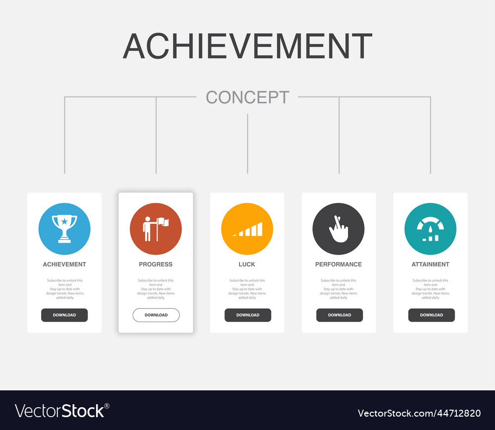 Achievement progress luck performance Royalty Free Vector