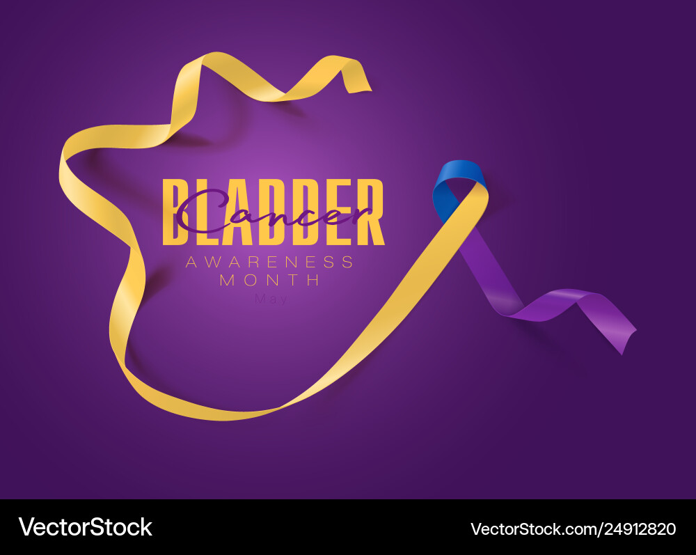 Bladder cancer awareness calligraphy poster design