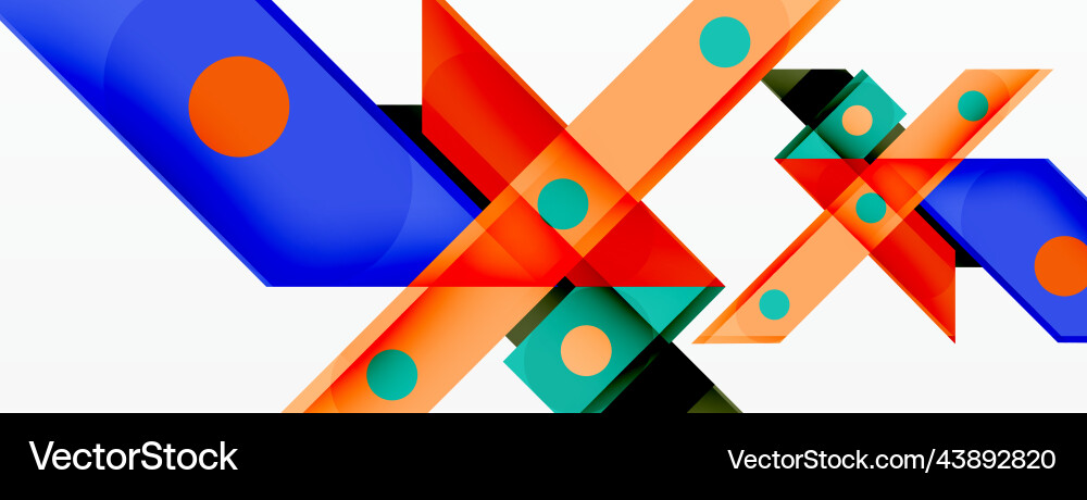 Bright colorful straight lines geometric abstract Vector Image