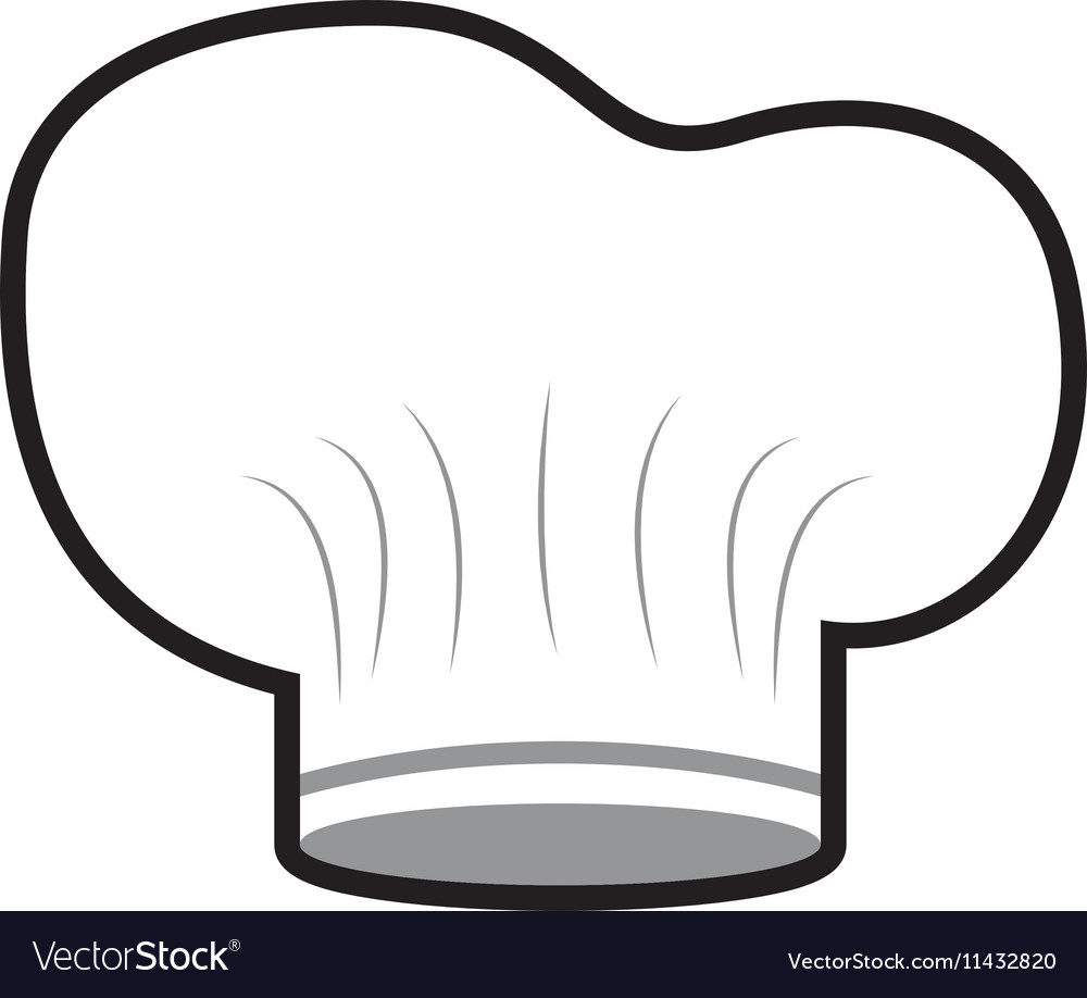 Chef hat uniform isolated icon Royalty Free Vector Image