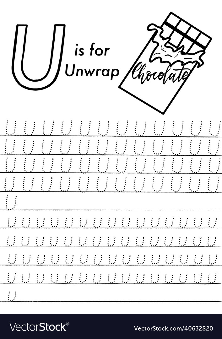 Christmas and new year preschool abc tracing Vector Image