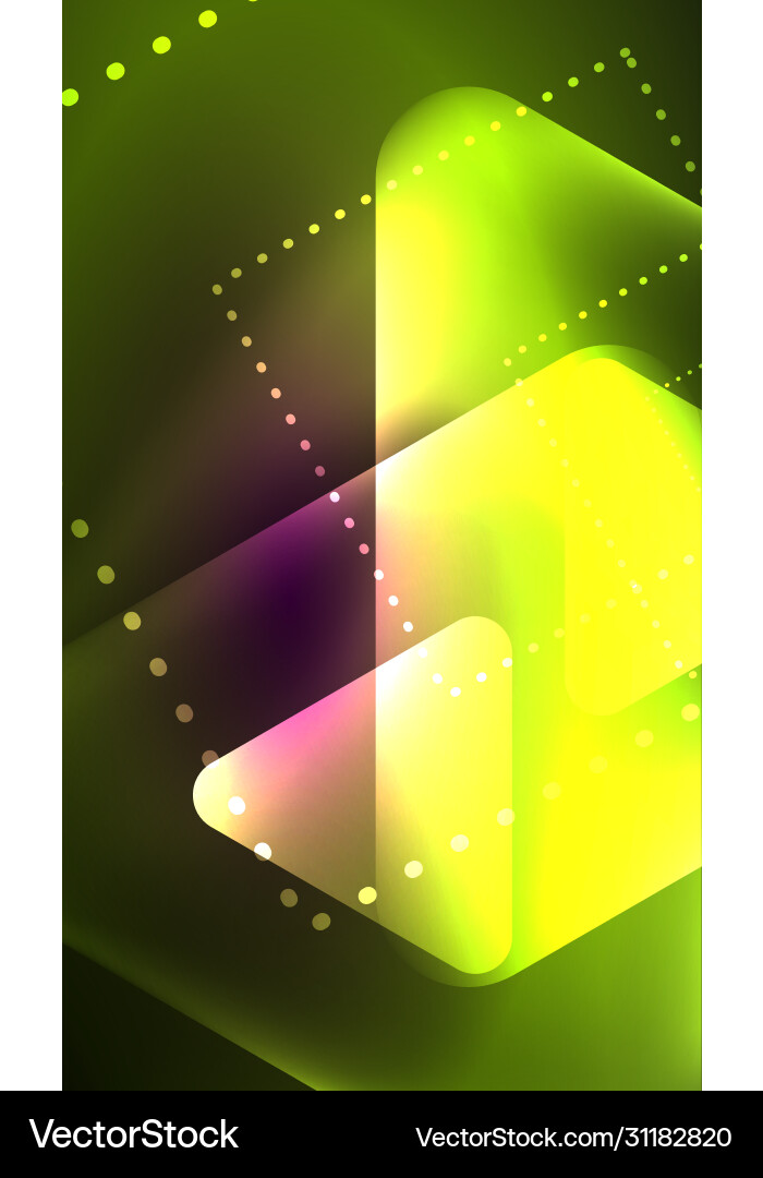 Glowing neon shiny transparent abstract geometric Vector Image