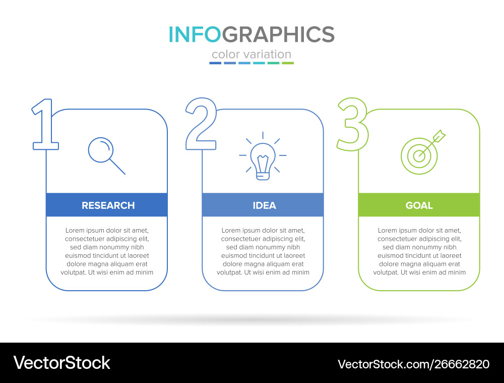 Infographic label template with icons 3 Royalty Free Vector