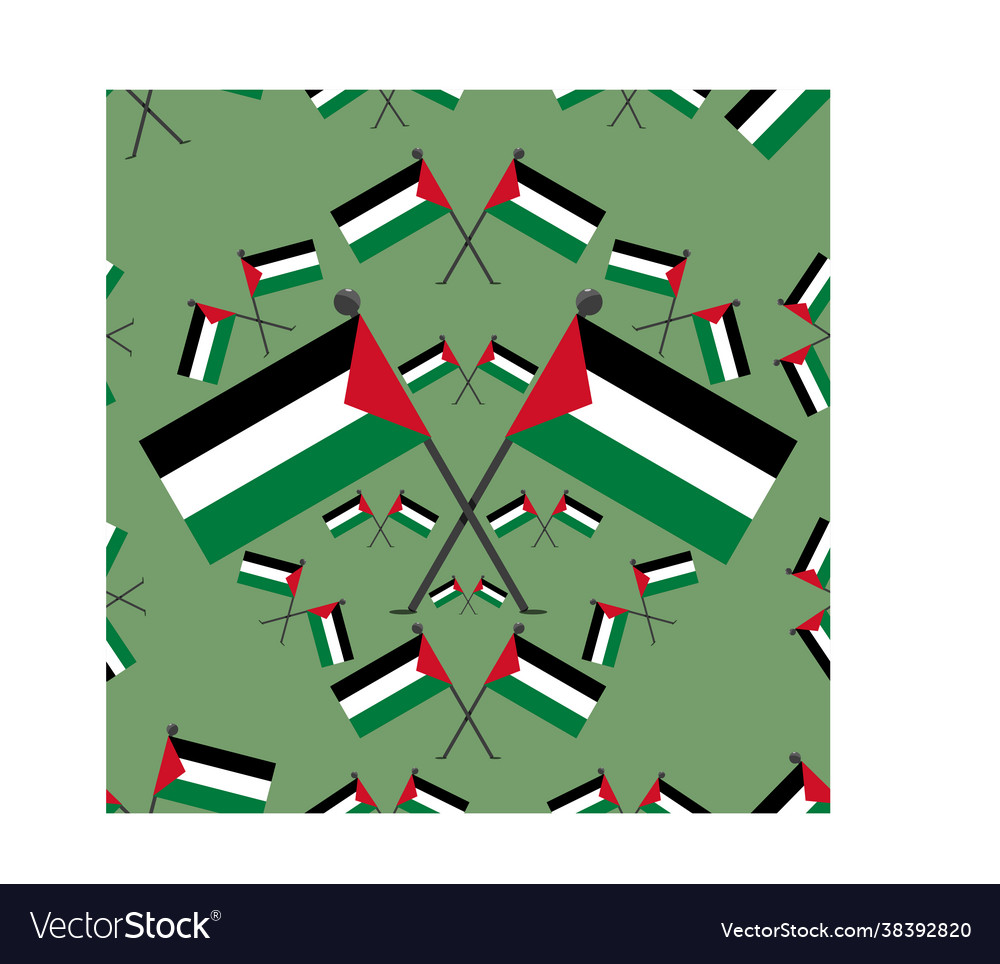 Pattern palestine flags Royalty Free Vector Image
