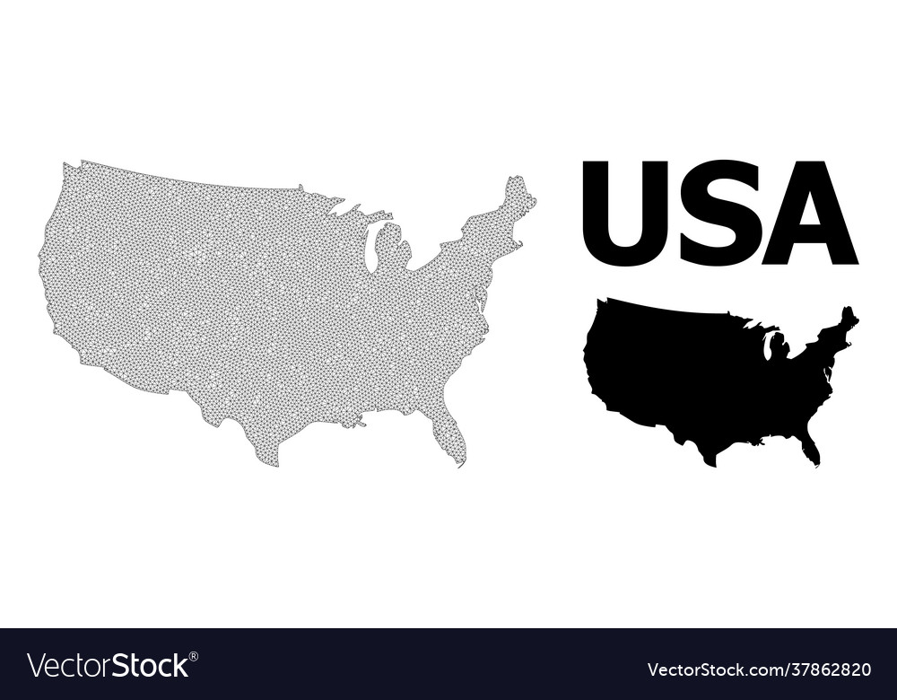 Polygonal Wire Frame Mesh High Resolution Vector Image