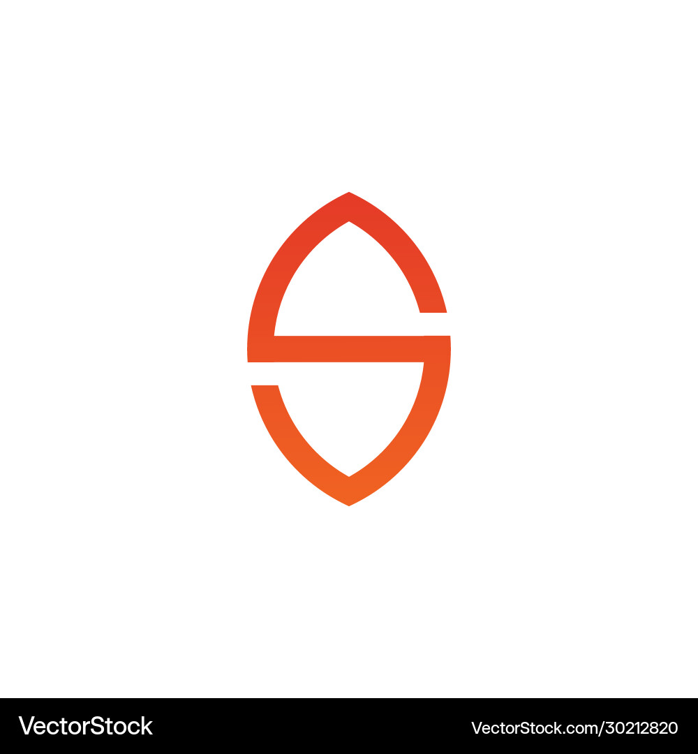 S letter logo design incorporated with emblem Vector Image