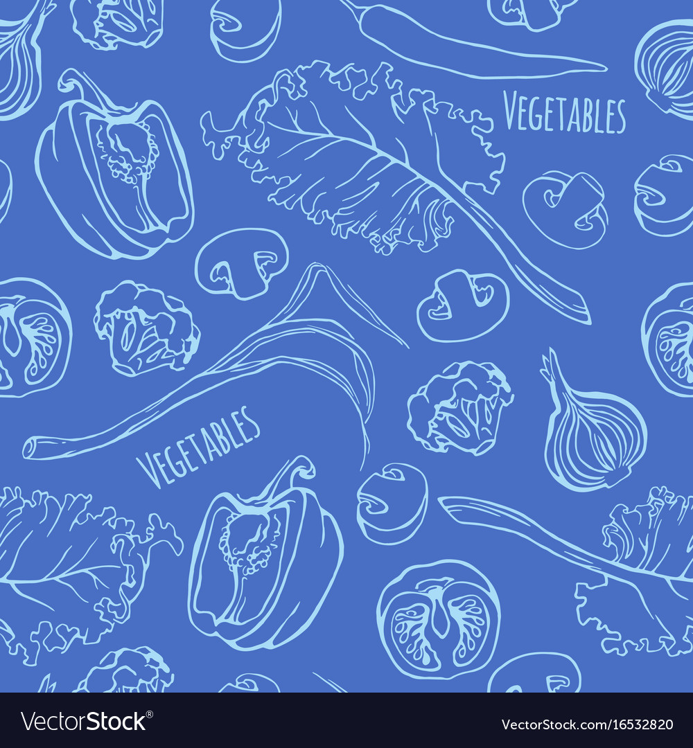 Vegetables seamless pattern Royalty Free Vector Image