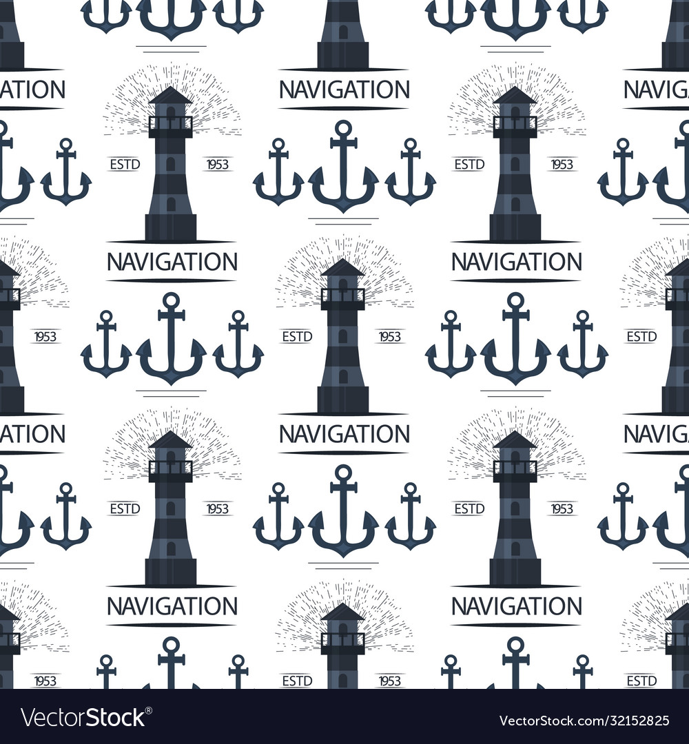 Anchor pattern Royalty Free Vector Image - VectorStock