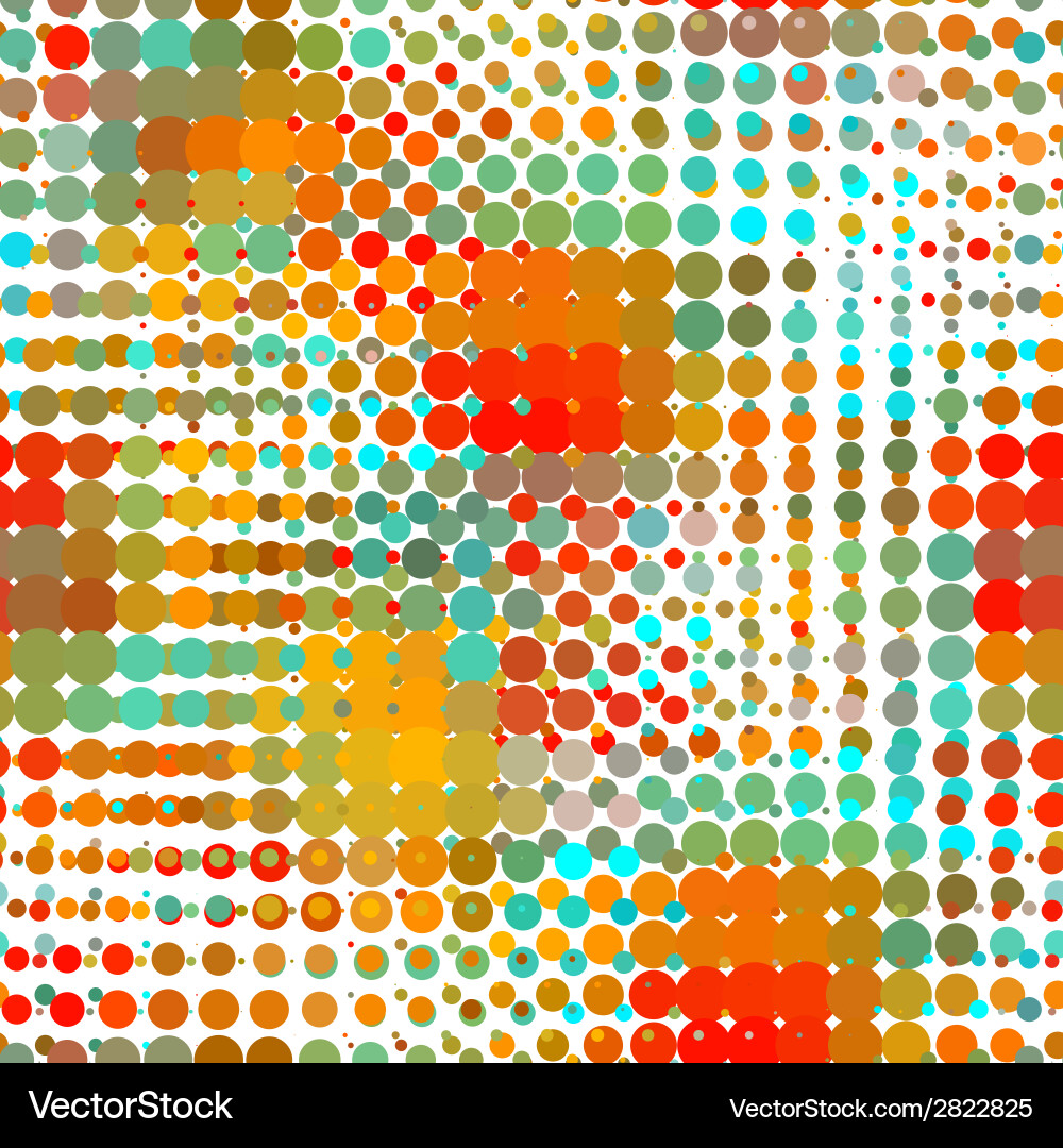 Disco seamless pattern of halftone dots in retro Vector Image