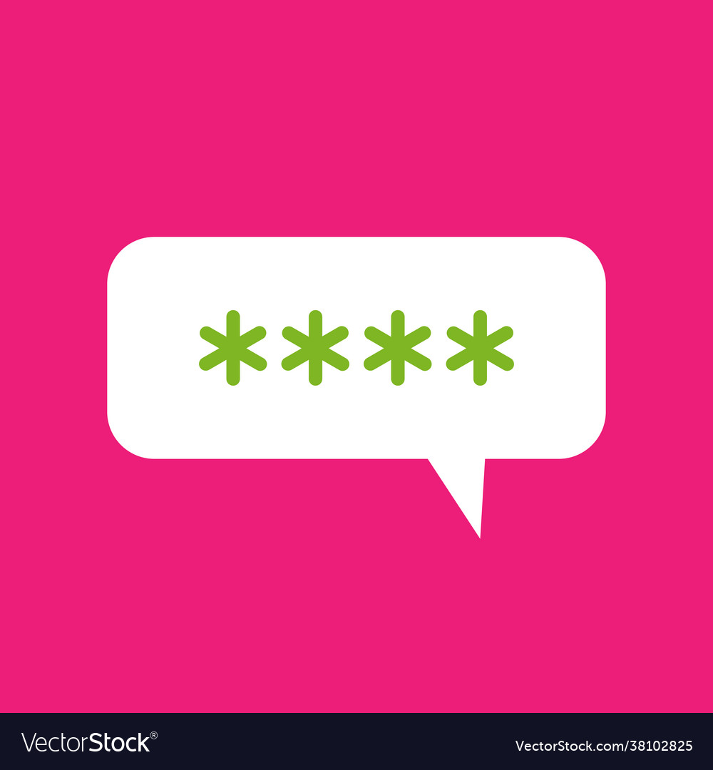 Four asterisks footnote in white bubble icon Vector Image